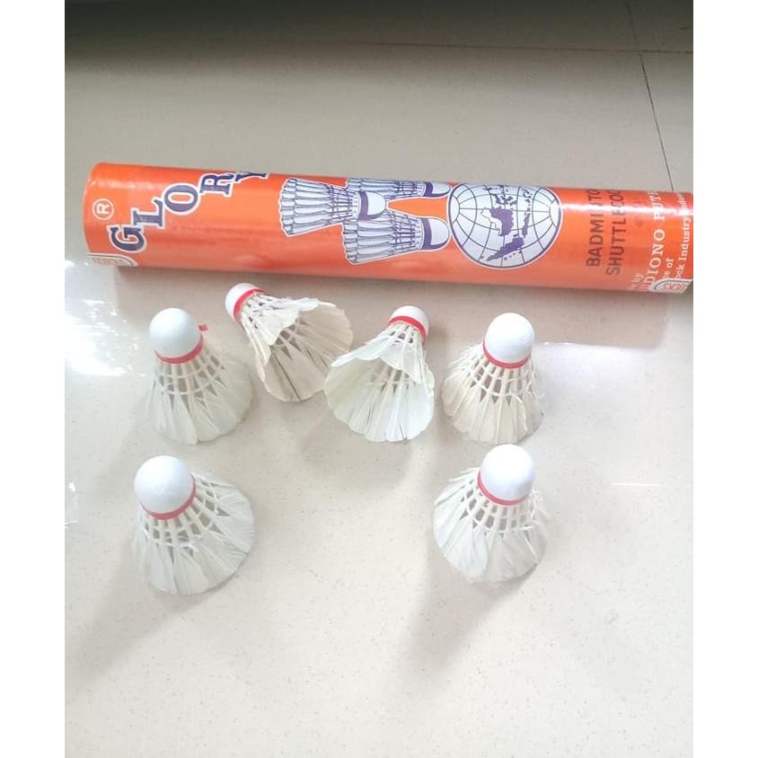 Jual Pilihan- Kok / Shuttlecocks Badminton Glory Orange Isi 12 Pcs ...