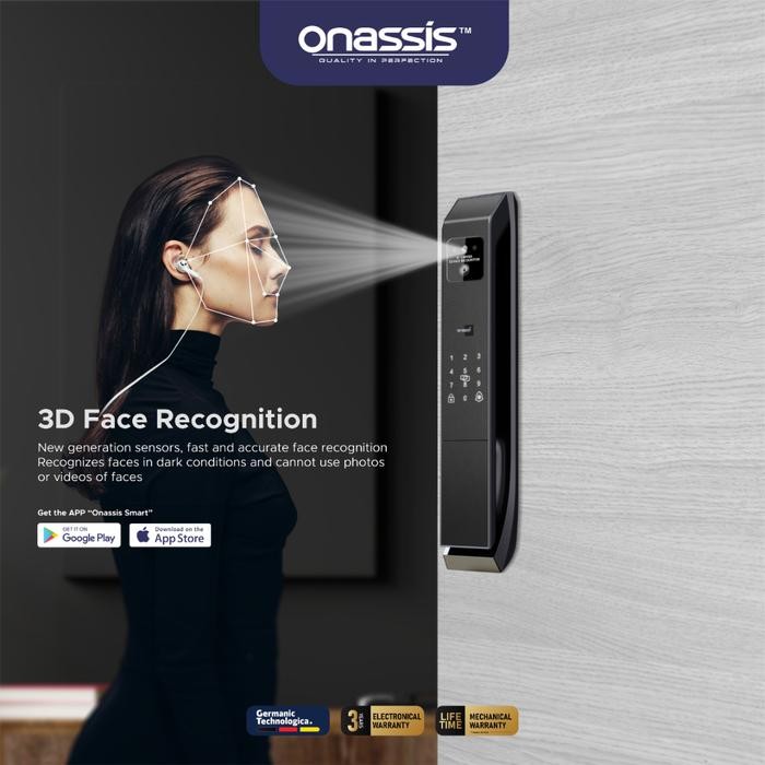 Jual ONASSIS SMART LOCK K11 PRO DENGAN TEKNOLOGI FINGER VEIN, 3D FACE ...