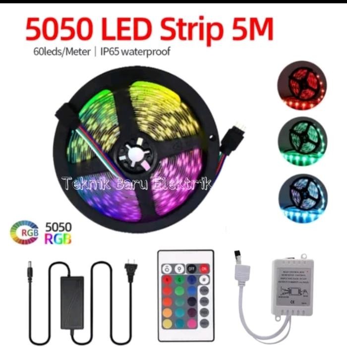 Jual Lampu Led Strip Ip44 Rgb 5050 Warna Warni | Shopee Indonesia