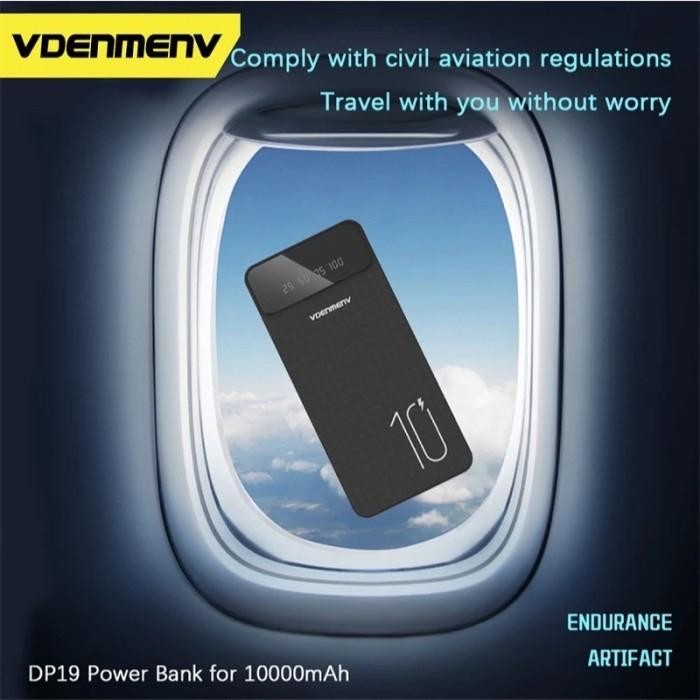 Jual Vdenmenv Dp19 Powerbank 10000 Mah Real Capacity Led Display Qc2.0 ...