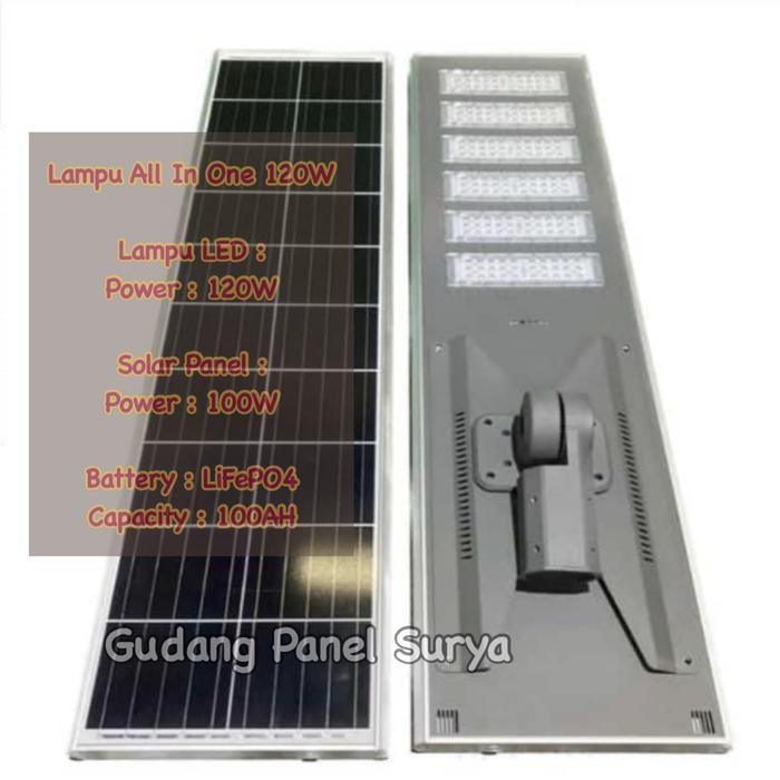 Jual LAMPU JALAN PJU ALL IN ONE 120W LAMPU JALAN PJU ALL IN ONE 120WATT ...