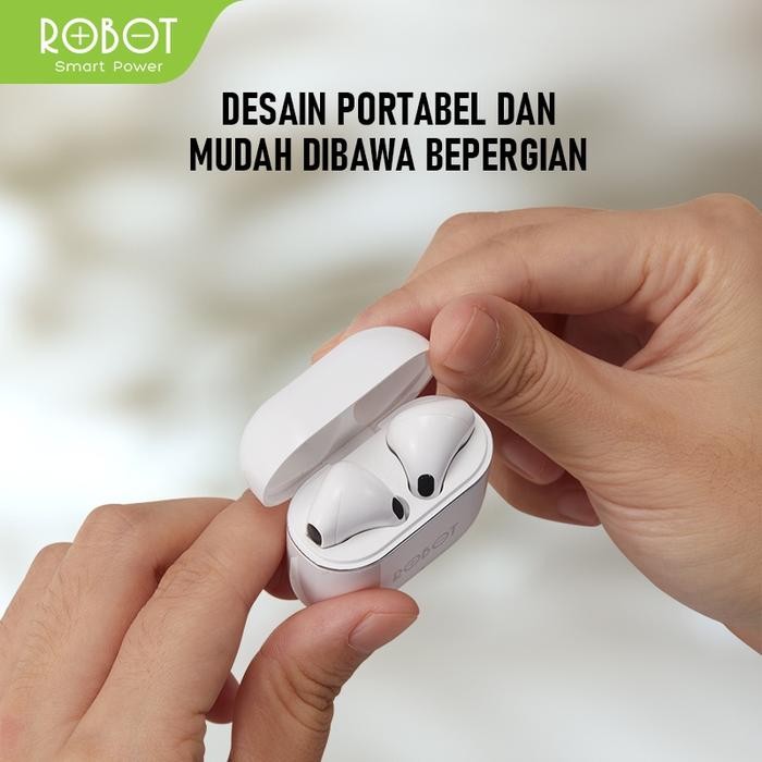 Jual Robot Tws Bluetooth 5.1 Earphone Earpods T50 Hd Music Android ...