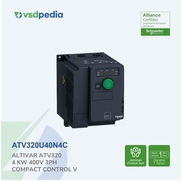 Jual Schneider Altivar ATV320 Variable Speed Drive 4kW 3P ATV320U40N4C ...