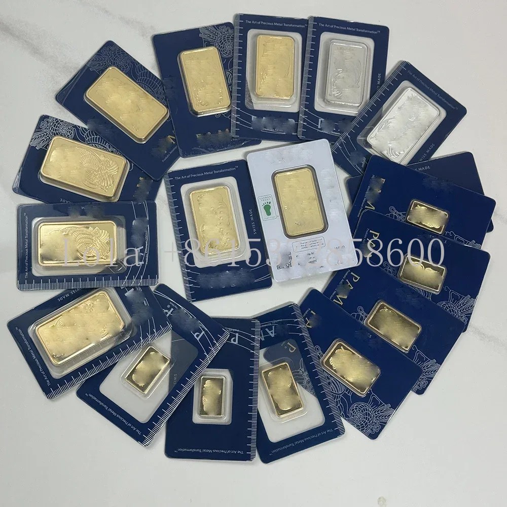Jual Pamp 1oz/2.5g/5g/10g/20g/50g/100g swan Copper Swiss Bar 24k Gold Plated Bullion Ingot Non ...