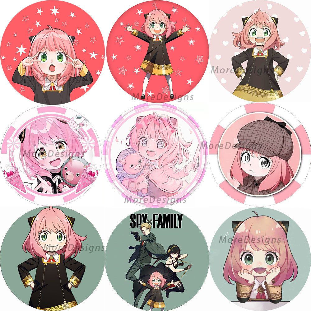 Jual Spy Family Anya Round Photo Backdrop Girls Birthday Party ...