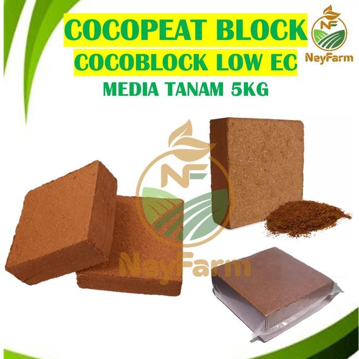 Jual Cocopit Block Cocopeat 5kg Media Tanam Semai Low EC Cocoblock ...