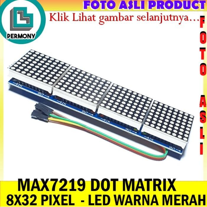 Jual (Allthebest) MAX7219 Dot Matrix 8x32 led module 32x8 running text ...