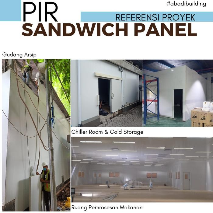 Jual SANDWICH PANEL PIR 100mm untuk Clean Room Cold Storage Chiller ...