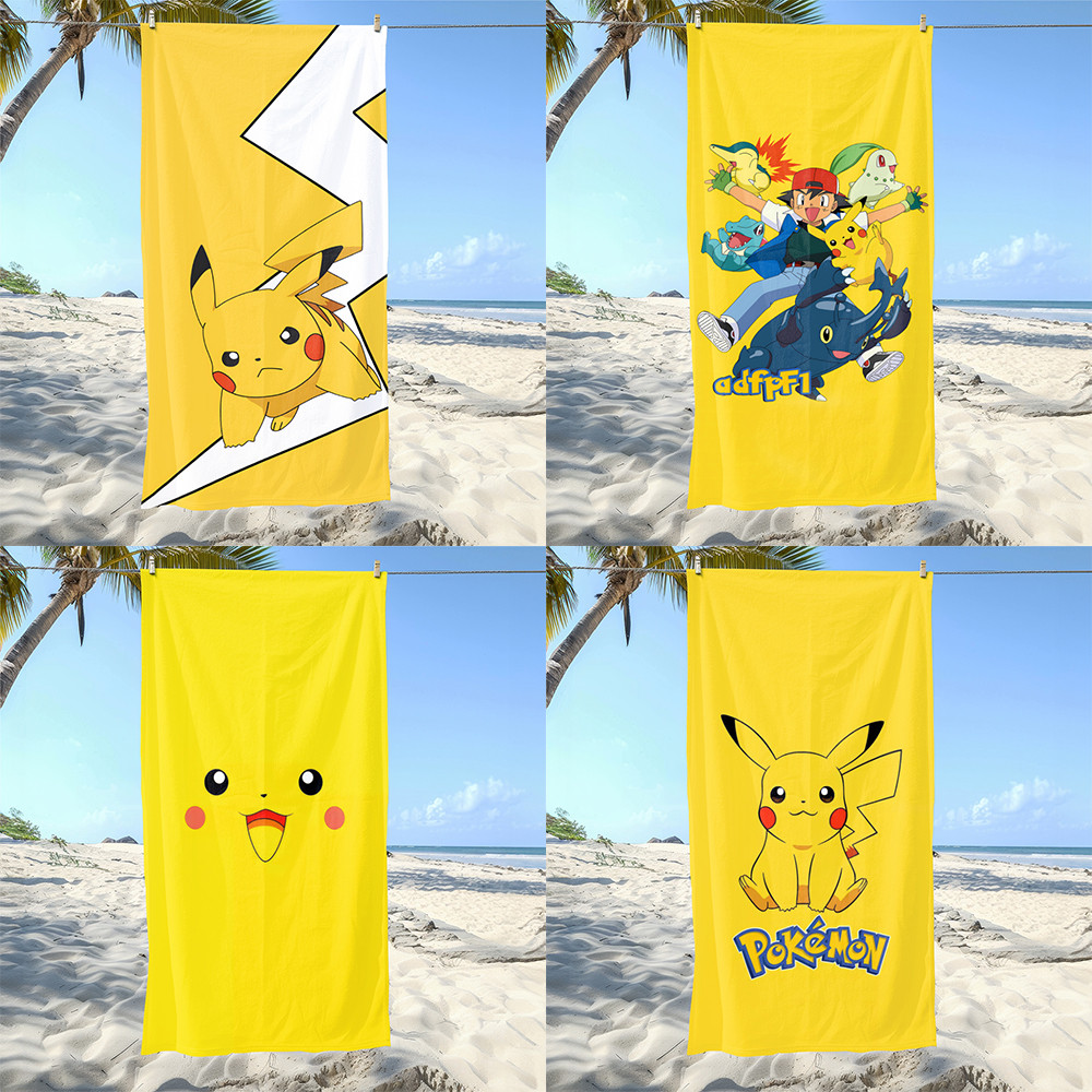 Jual Pikachu-Printed Beach Towels: Fun for Pokmon Fans at the Shore ...