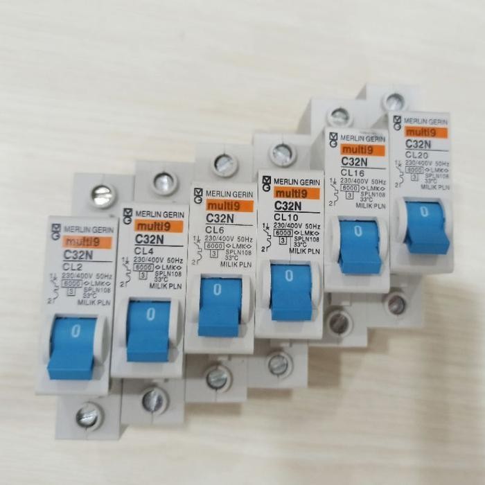 Jual (Allthebest) MCB BIRU MULTI 9 MERLIN GERIN 2 4 6 10 AMPERE A PLN ...