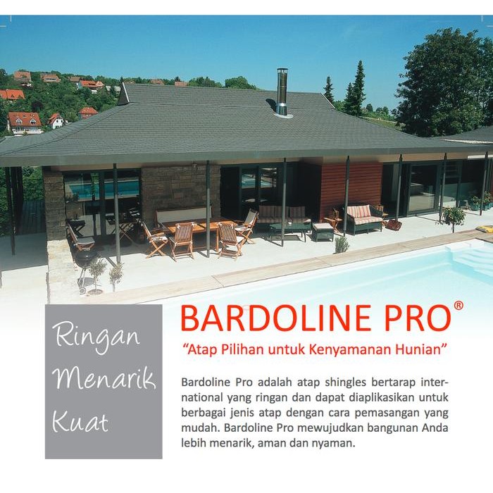 Jual BARDOPro By ONDU, Atap Bitumen Shingles (Sirap)Untuk Rumah ...