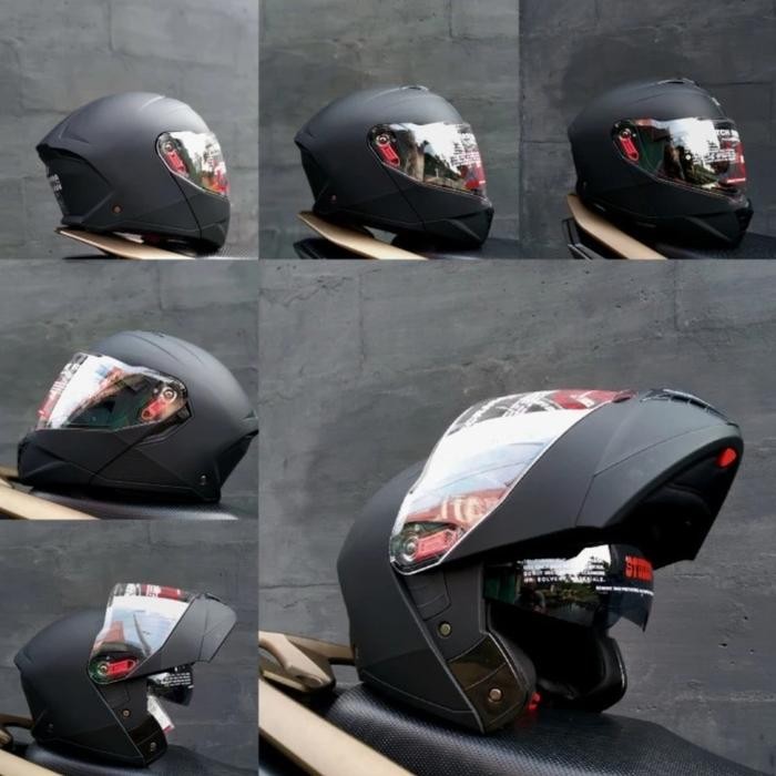 Jual HELM STUDDS TROOPER D1 MATT BLACK DOFF MODULAR FLIPUP GRAND ...