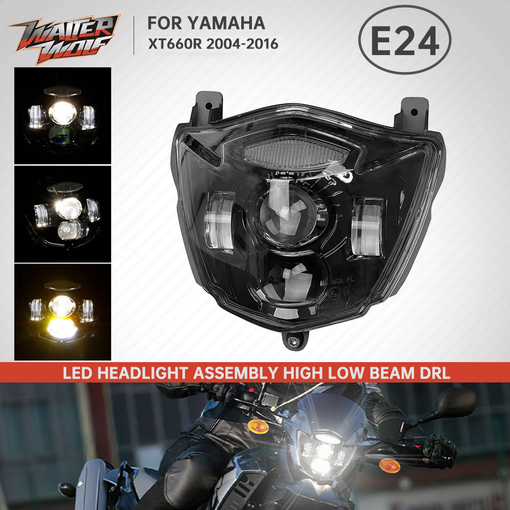 Jual E24 Emark LED Headlight Assembly For YAMAHA XT660R 2004-2016 XT660 ...