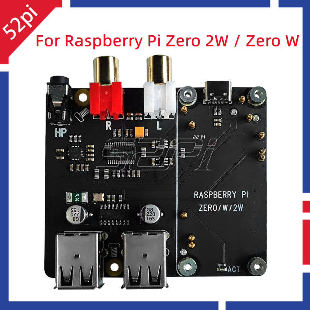 Jual Baru 52Pi X302 HiFi DAC HAT Audio Card & USB HUB for Raspberry Pi ...