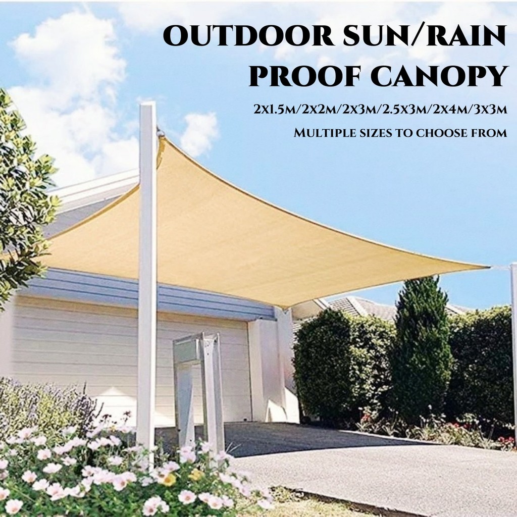 Jual 420D Waterproof Sun Shelter 2x2/2x3/3x3m Large Sunshade Canopy ...