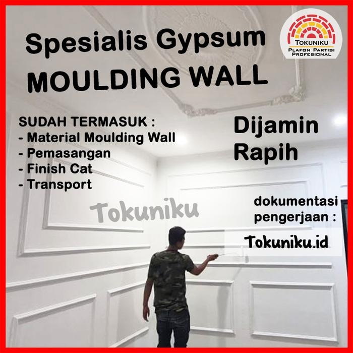 Jual Pasang Moulding Wall + Material Lis Wallmoulding List Molding wall ...