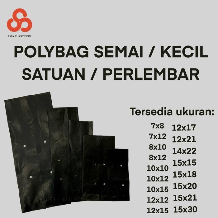Jual PREMIUM Polybag Tanam Kecil Ecer Lembar Polibag Plastik Kantong ...
