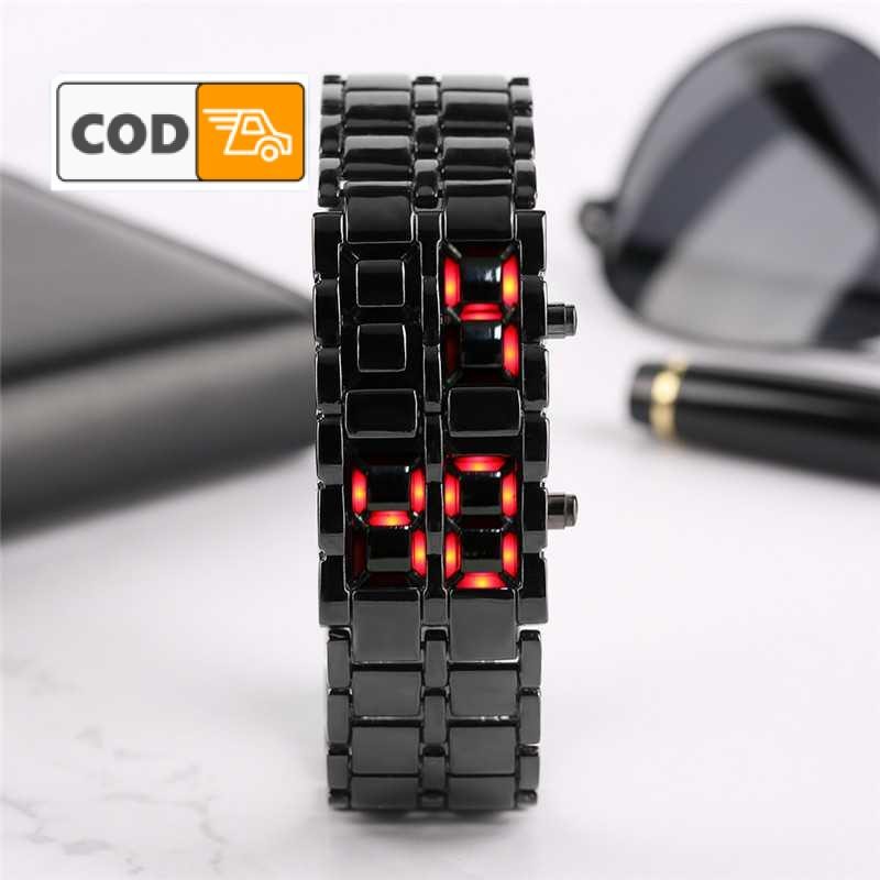 Jual Jam Tangan LED Digital Unisex Waterproof Stainless Steel Desain ...