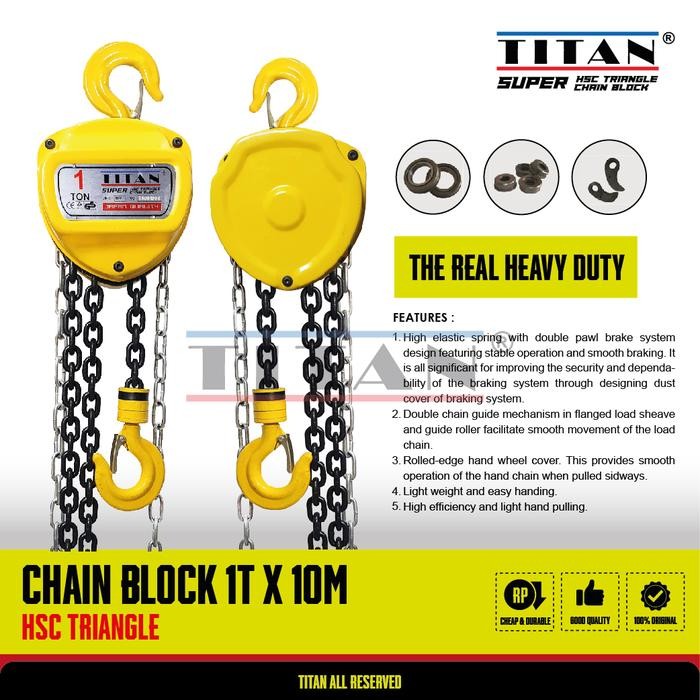 Jual Chain Block 1 Ton x 10 Meter - Takel 1Ton x 10Meter - Katrol 1T x ...