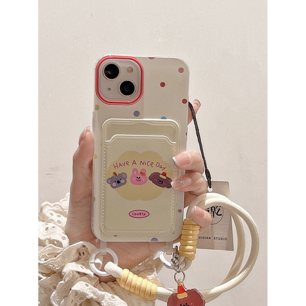 Jual Hewan Card Holder Lucu Tali Case Hp Iphone 11 Pro Max 16 Pro Max ...