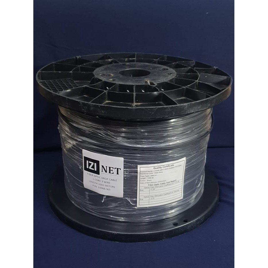Jual Izinet Kabel Fo 1 Core 3 Sling Besi (1Mm + 2X0.45Mm) | Shopee ...