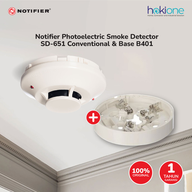 Jual Notifier Photoelectric Smoke Detector SD-651 Conventional & Base B401 | Shopee Indonesia