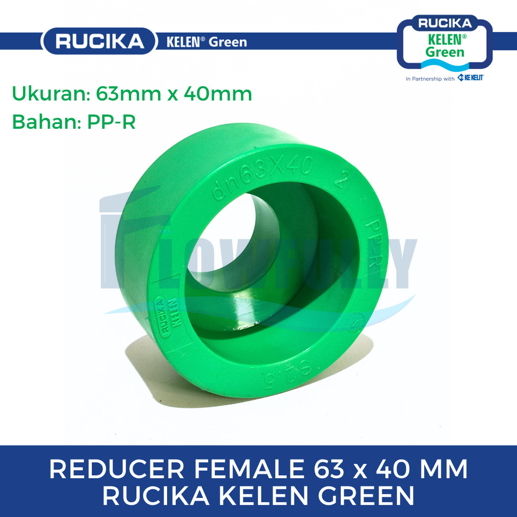 Jual REDUCER FEMALE 63 x 40 MM PPR RUCIKA GREEN WAVIN TIGRIS VLOK SOCK ...