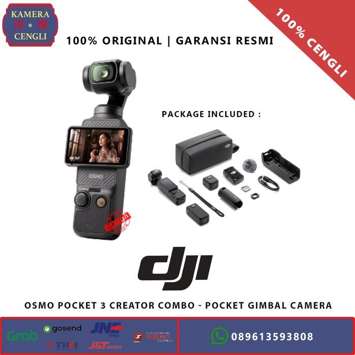 Jual DJI Osmo Pocket 3 Creator Combo Pocket Gimbal Camera ORI RESMI | Shopee Indonesia