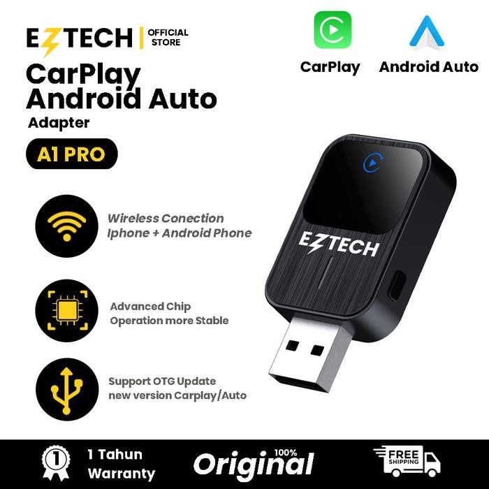 Jual EZTECH New Innovation Portable Wireless Aple Carplay Android Auto ...