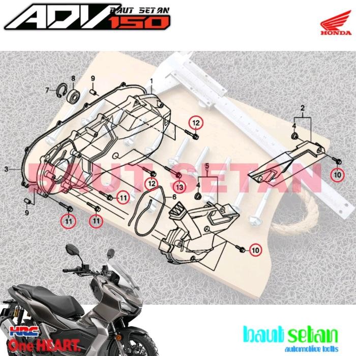 Jual Baut Set Blok Cvt Adv 150 Mode Dua Kunci | Shopee Indonesia