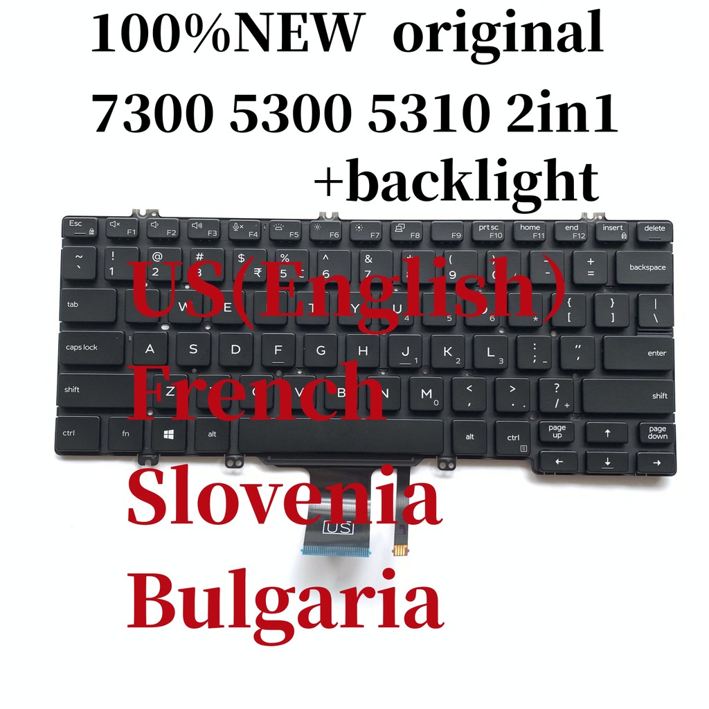 Jual 100%NEW French Bulgaria Slovenia For DELL Latitude 7300 5300 5310 ...