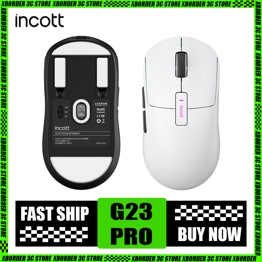 Jual Incott G23 Pro Wireless Mouse 8K Paw3950 Sensor Dual Mode Fast ...