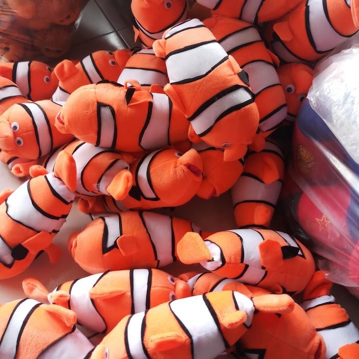 Jual boneka kecil ss, ikan nemo, jerapah, kura kura, gajah, babi, sapi ...