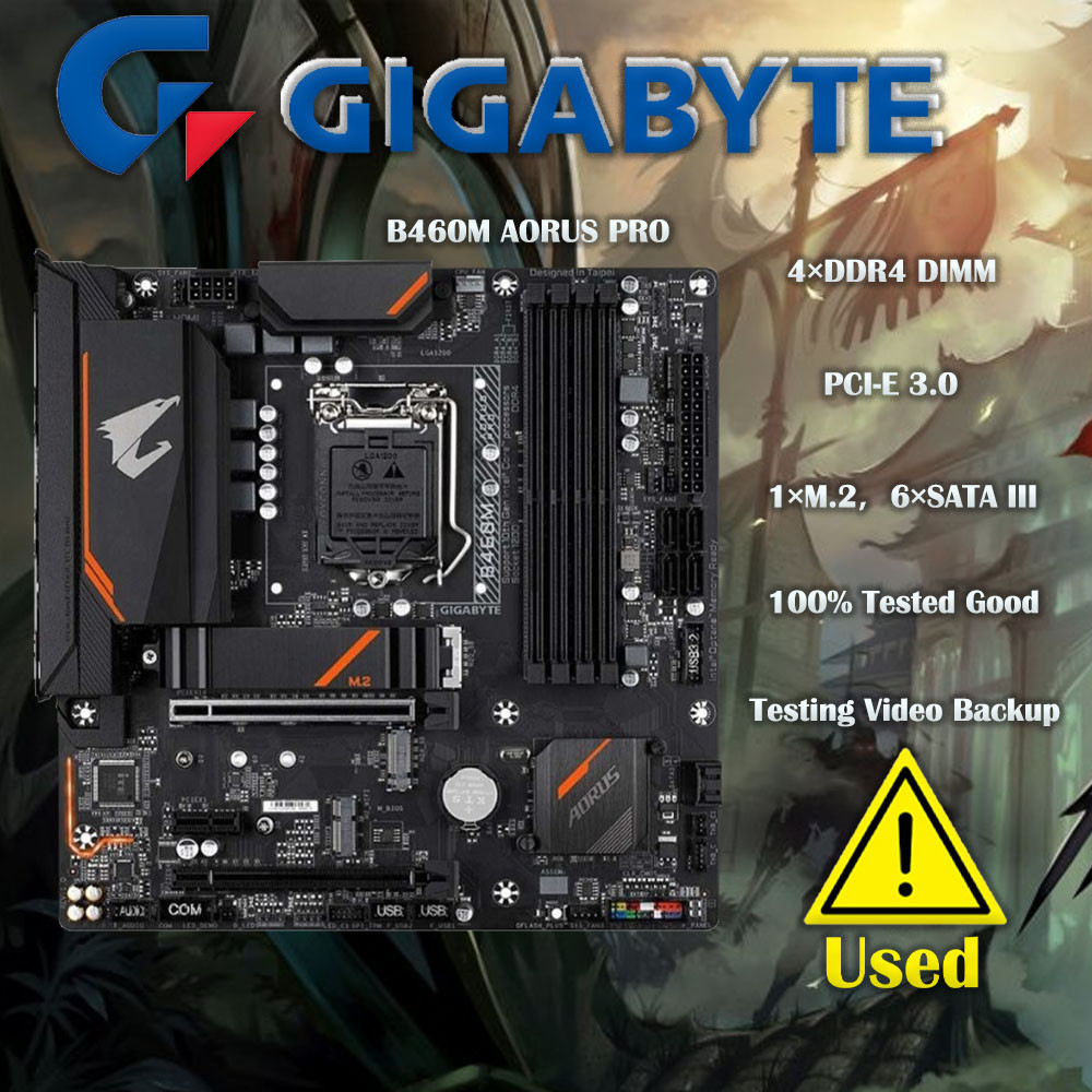 Jual Gigabyte B460M AORUS PRO motherboard DDR4 128GB PCI-E 3.0 M.2 HDMI ...