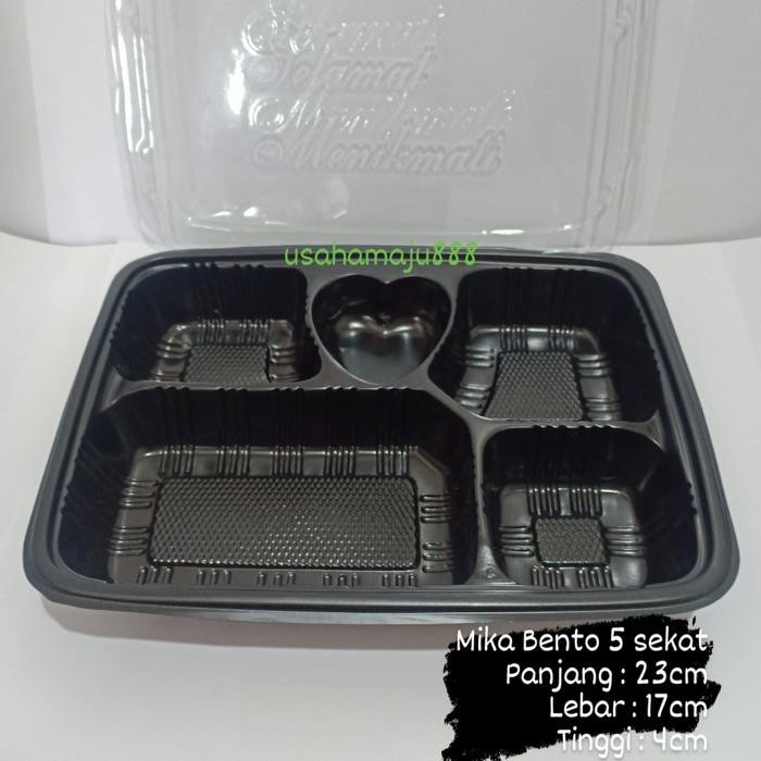 Jual (50SET) MIKA BENTO 5 SEKAT / BENTO 5 SKAT / TRAY BENTO LUNCH BOX ...
