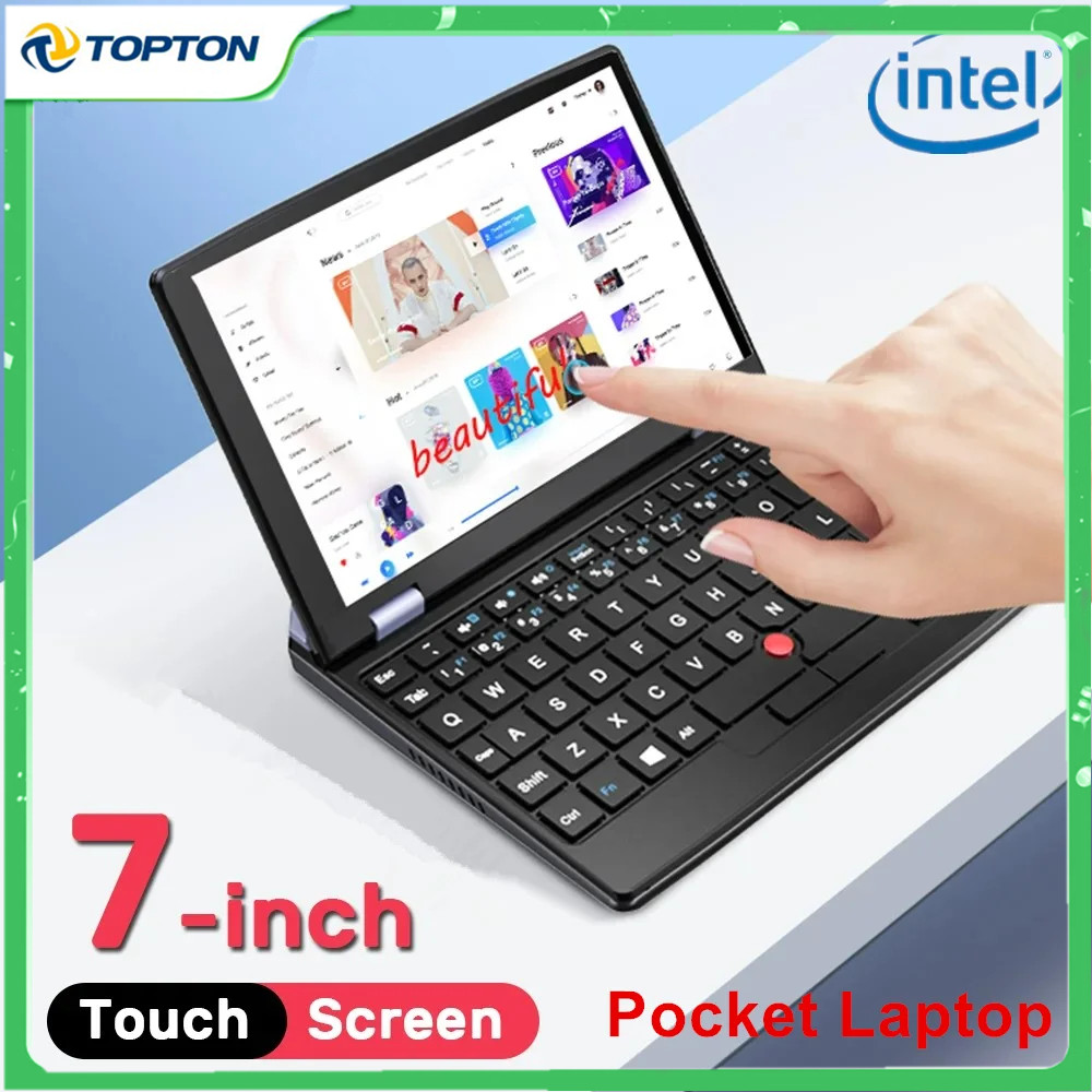 Jual Topton Fanless Mini Pocket Laptop 7 Inch Touch Screen Intel N4000 ...