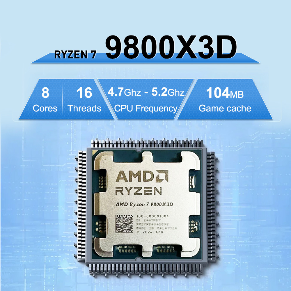 Jual AMD Ryzen 7 9800X3D R7 9800x3d 5.2GHz Gaming CPU Processor 8-Core ...