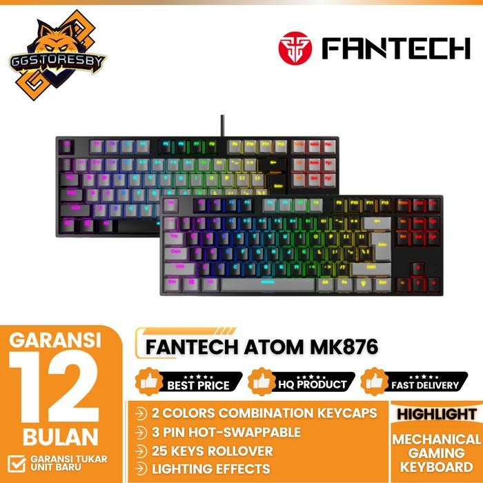 Jual (Expert) FANTECH ATOM MK876 RGB MECHANICAL Gaming Keyboard | Shopee Indonesia