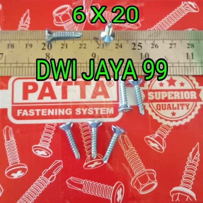 Jual Expert Skrup 6x20 sds fh jf kalsi drilling baut roofing bajaringan ...