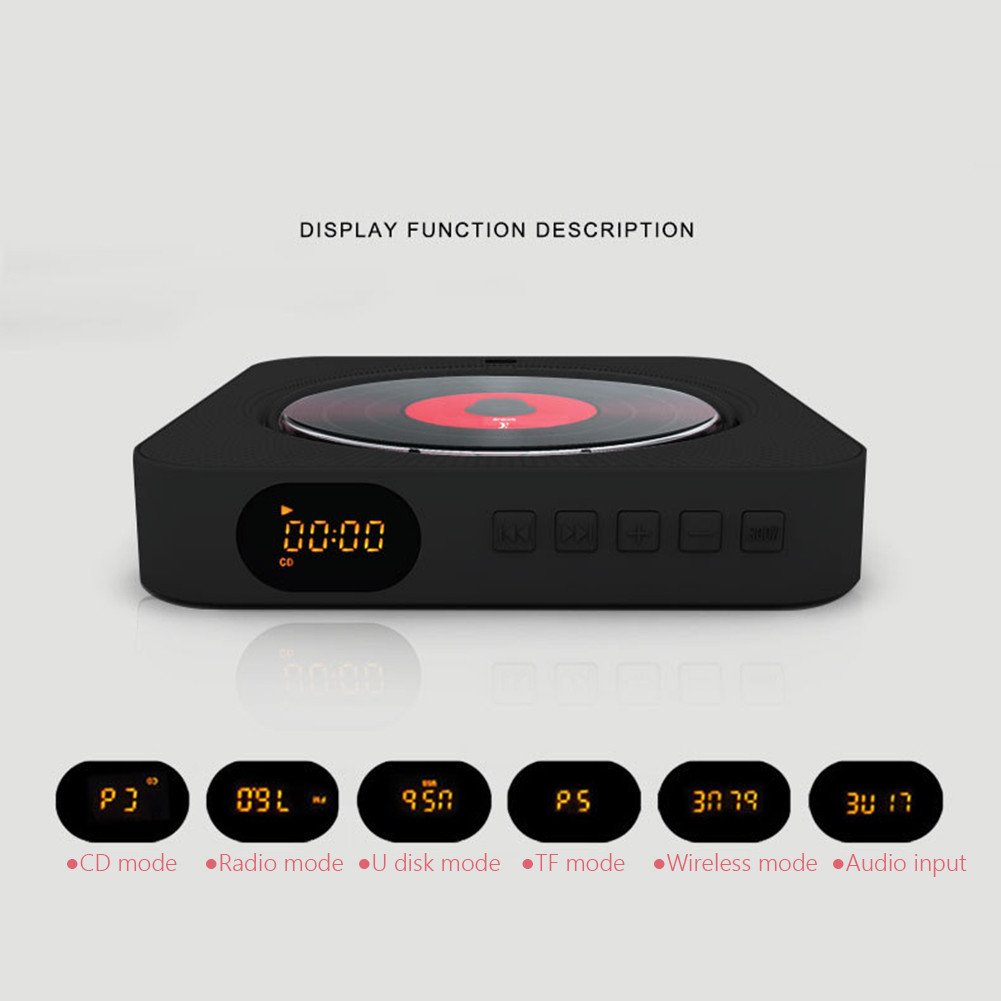 Jual Portable CD Music Player Wall Mounted Bluetooth-compatible 5.1 ...