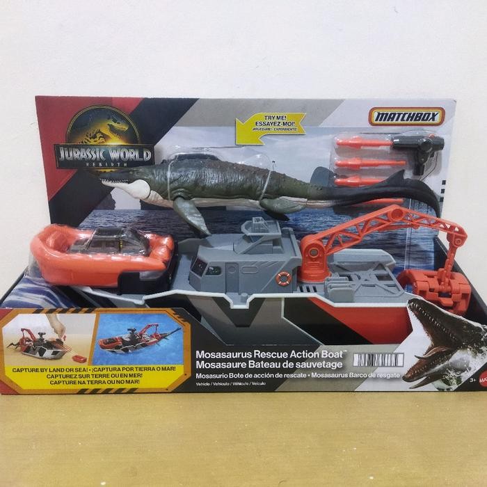 Jual SALE !!! MATCHBOX JURASSIC WORLD REBIRTH MOSSASAURUS RESCUE ACTION ...