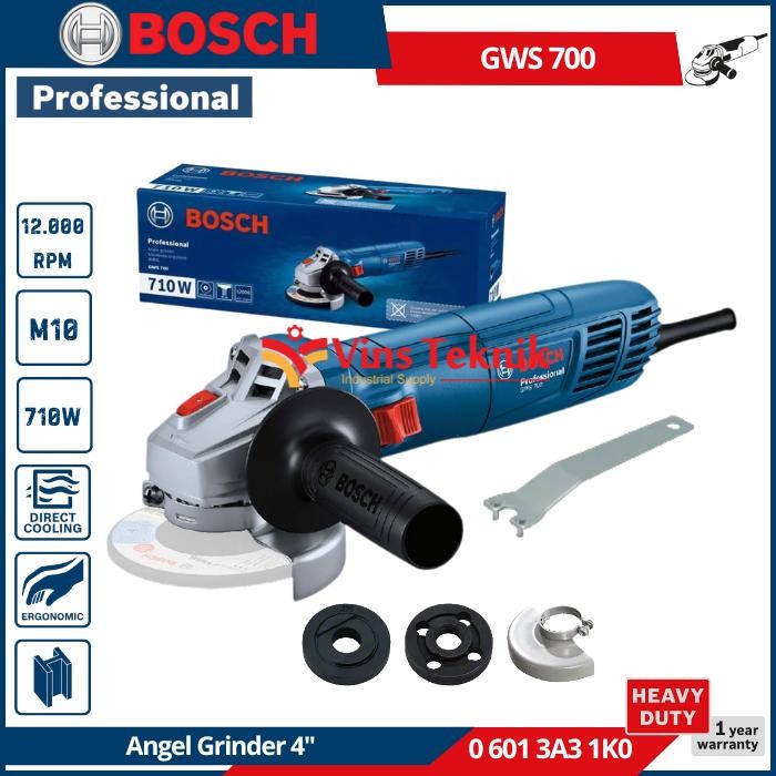 Jual BOSCH GWS 700 Mesin Gerinda Listrik Angle Grinder 4 Inch GWS700 ...