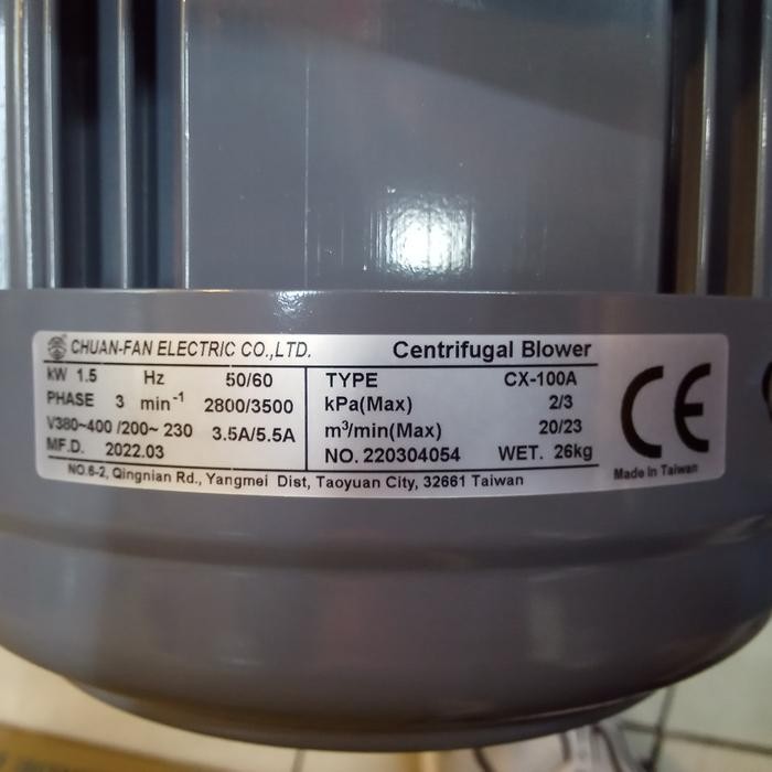 Jual READY Turbo Blower Chuan-Fan (Taiwan) Type CX-100A | Shopee Indonesia