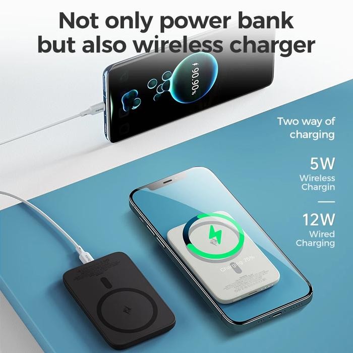 Jual Benks MP01 Magsafe Magnetic Wireless Powerbank | Shopee Indonesia