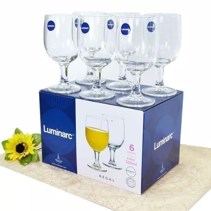 Jual Luminarc Regal Goblet Glass Set / Paket Gelas Kaki Kaca 6 Pcs ...