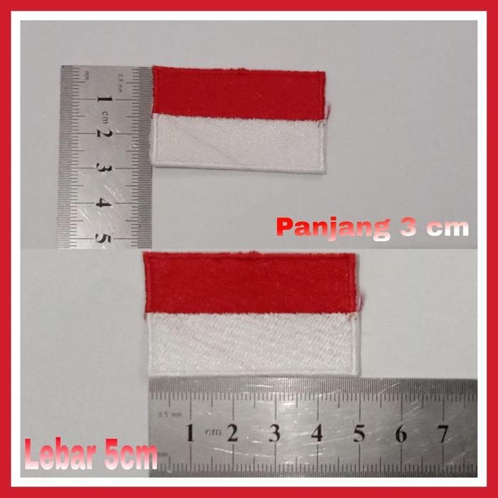 Jual (Expert) bet emble patch bendera merah putih seragam sekolah 5 x ...