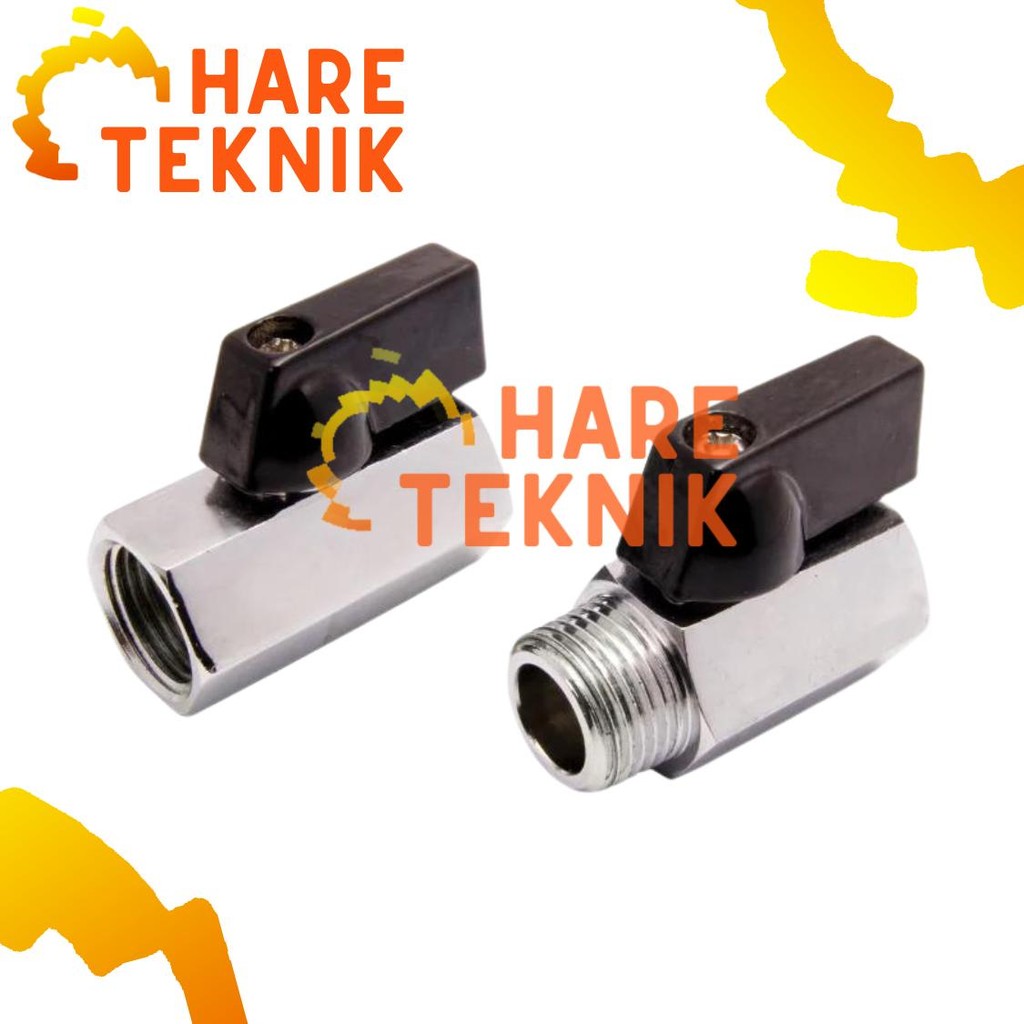 Jual Stop Kran Mini Ball Valve / Kran Miniball Valve- 1/2 Inch, Male ...
