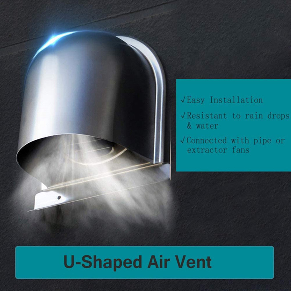 Jual 100mm 150mm Wall Air Vent Extract Valve Grille Ducting Cover ...