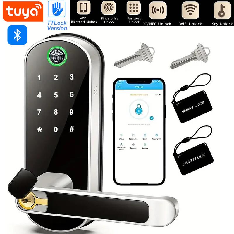 Jual Tuya or TTLock APP Smart Door Lock Password Unlocking Remote ...