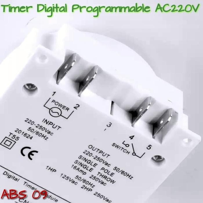 Jual Timer Digital Saklar Otomatis Alat On Off Lampu Listrik Ac220V Ac ...